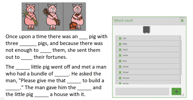 Cloze Activities for Interactive Boards - Qwizdom OKTOPUS Software